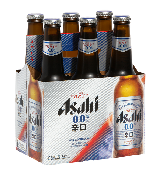 Shop Asahi Super Dry 0.0% 6 Pack Bottles 330ml at Liquorland