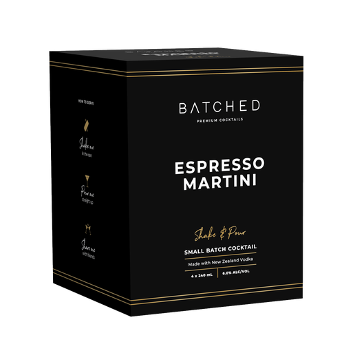 Shop Batched Espresso Martini 6% 4 Pack Cans 240ml at Liquorland