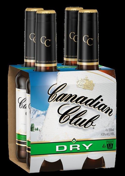 Shop Canadian Club & Dry 4.8% 4 Pack Bottles 330ml at Liquorland