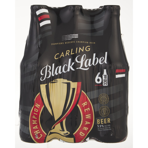 Shop Carling Black Label 6 Pack Bottles 330ml at Liquorland