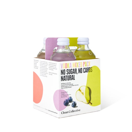 Shop Clean Collective Mixed Vodka 5% 4 Pack Bottles 300ml at Liquorland