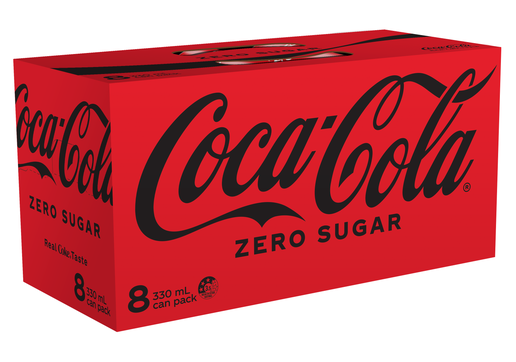 Shop Coca Cola Zero Sugar 8 Pack Can 330ml at Liquorland