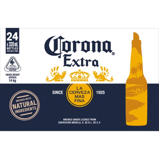 Shop Corona Extra 24 Pack Bottles 330ml at Liquorland