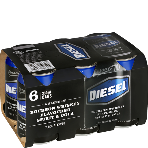 Shop Diesel & Cola 7% 6 Pack Cans 330ml at Liquorland