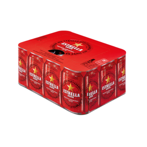 Shop Estrella Damm Lager 12 Pack Cans 330ml at Liquorland