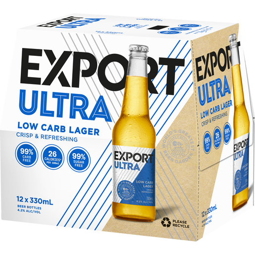 Shop Export Ultra Low Carb 12 Pack Bottles 330ml at Liquorland