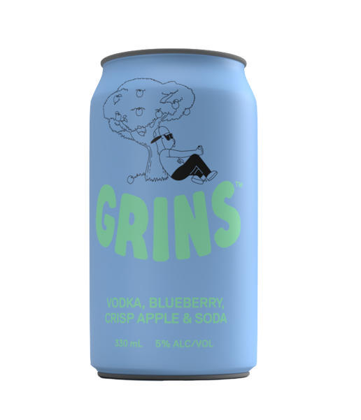 Shop Grins Vodka Blueberry Apple And Soda 10 Pack Cans 330ml at Liquorland