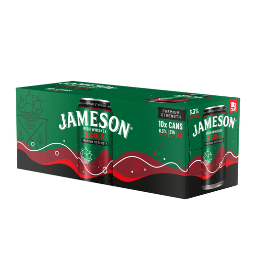 Shop Jameson & Cola 4.8% 10 Pack Cans 375ml at Liquorland