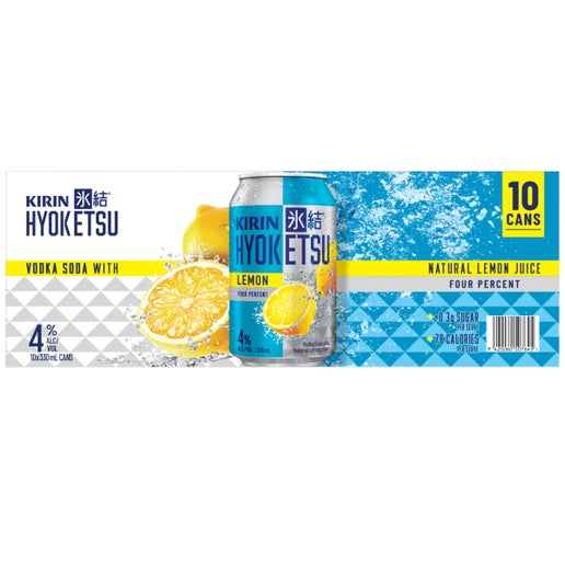 Shop Kirin Hyoketsu Lemon 4% 10 Pack Cans 330ml at Liquorland