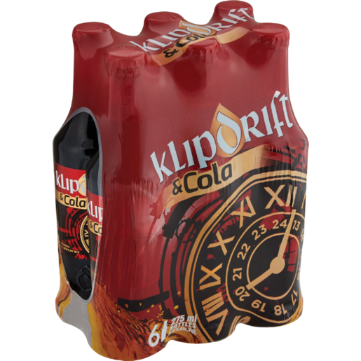 Shop Klipdrift Brandy & Cola 6 Pack Bottles 275ml at Liquorland