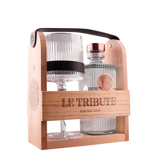 Shop Le Tribute Gin And Balloon Glass Crate 700ml at Liquorland