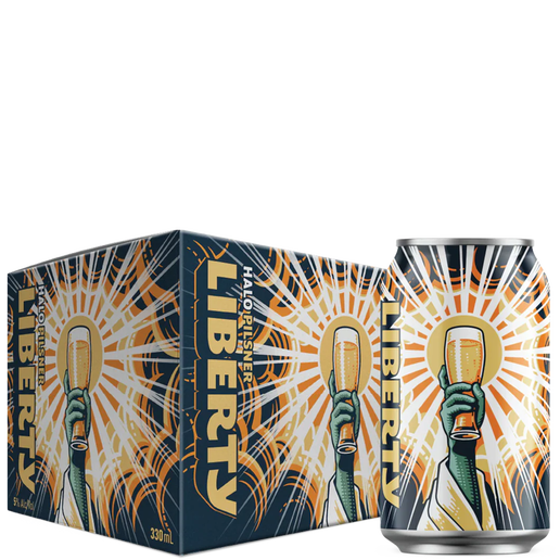 Shop Liberty Brewing Halo Pilsner 6 Pack Cans 330ml at Liquorland