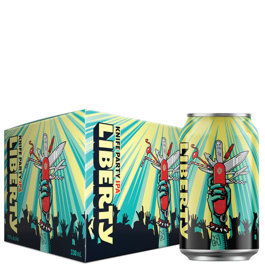 Shop Liberty Brewing Knife Party Ipa 6 Pack Cans 330ml at Liquorland