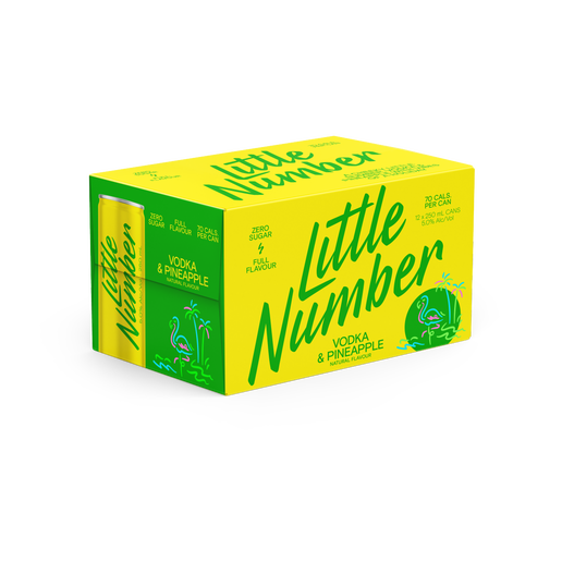 Shop Little Number Vodka & Pineapple 5% 12 Pack Cans 250ml at Liquorland