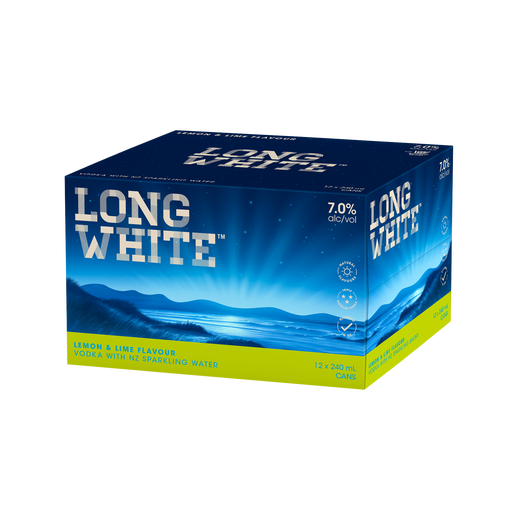 Shop Long White Vodka Lemon & Lime 7% 12 Pack Cans 240ml at Liquorland