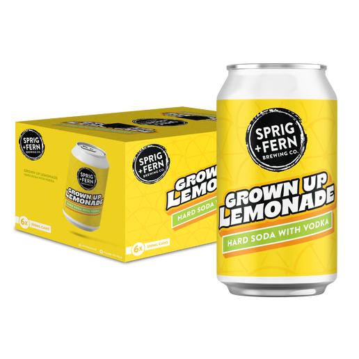 Shop Sprig & Fern Grown Up Lemonade 6 Pack Cans 330ml at Liquorland