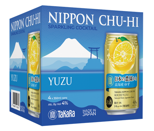 Shop Takara Nippon Chu-hi Yuzu Sparkling Cocktail 4% 4 Pack Cans 350ml ...