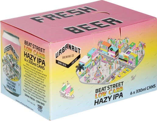 Shop Urbanaut Beat Street Low Carb Hazy Ipa 6 Pack Cans 330ml at Liquorland